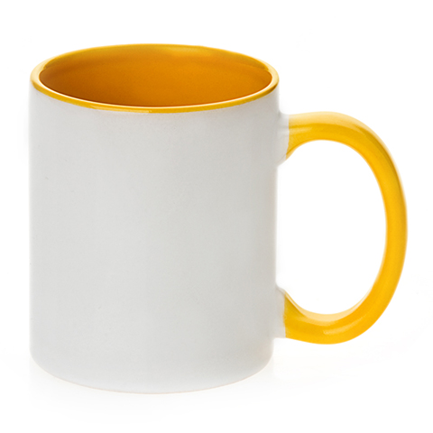 11oz INNER COLOURED MUG YELLOW | carteronline